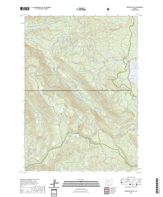 US Topo 7.5-minute map for Emigrant Butte OR – American Map Store