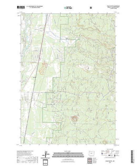 US Topo 7.5-minute map for Finley Butte OR – American Map Store