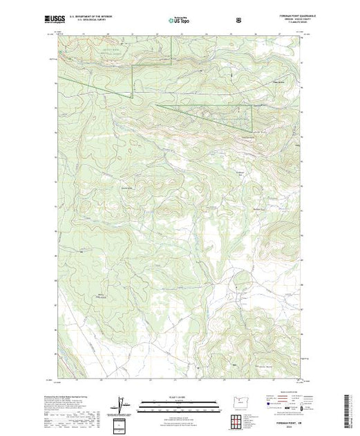 US Topo 7.5-minute map for Foreman Point OR – American Map Store