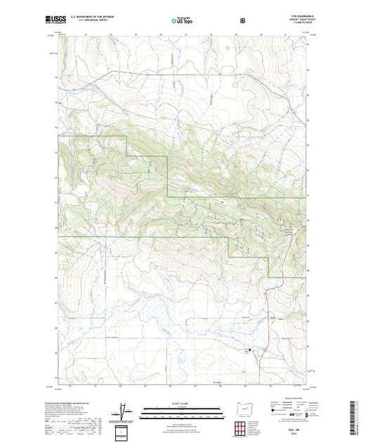 US Topo 7.5-minute map for Fox OR – American Map Store