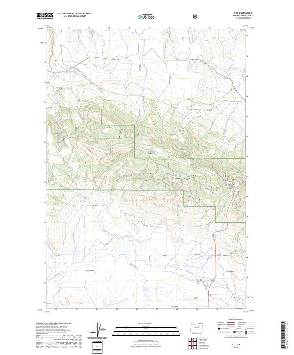 US Topo 7.5-minute map for Fox OR – American Map Store
