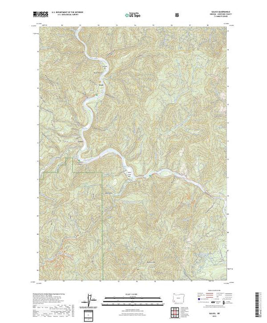 US Topo 7.5-minute map for Galice OR – American Map Store