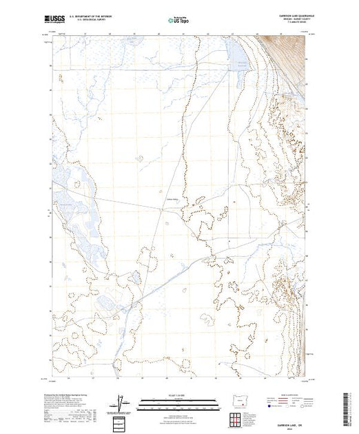 US Topo 7.5-minute map for Garrison Lake OR – American Map Store
