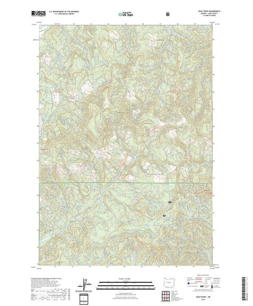 US Topo 7.5-minute map for Goat Point OR – American Map Store