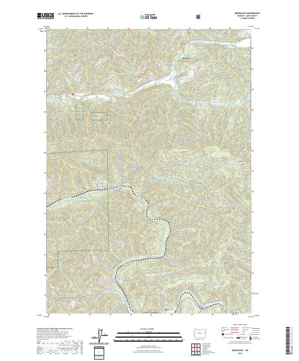US Topo 7.5-minute map for Greenleaf OR – American Map Store