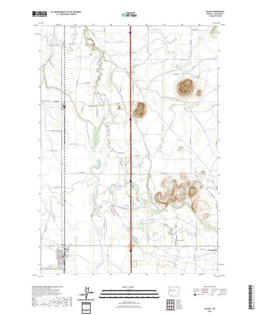 US Topo 7.5-minute map for Halsey OR – American Map Store