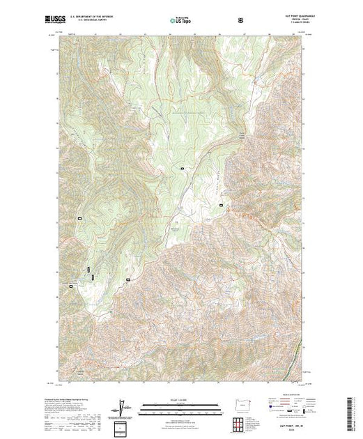 US Topo 7.5-minute map for Hat Point ORID – American Map Store