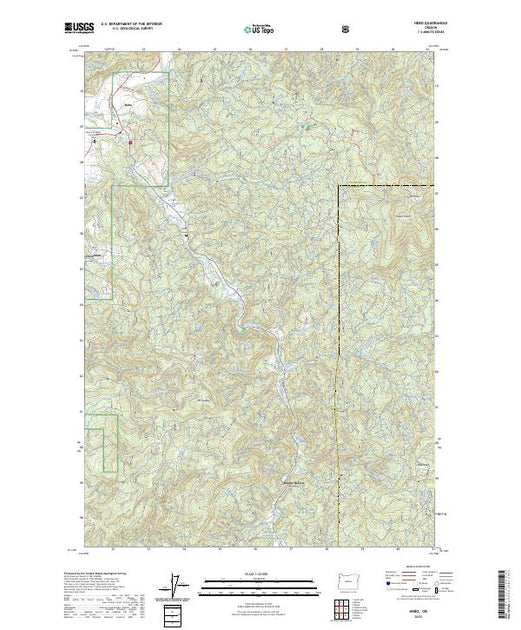 US Topo 7.5-minute map for Hebo OR – American Map Store