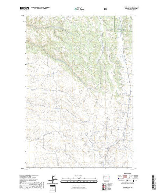 US Topo 7.5-minute map for Hicks Spring OR – American Map Store