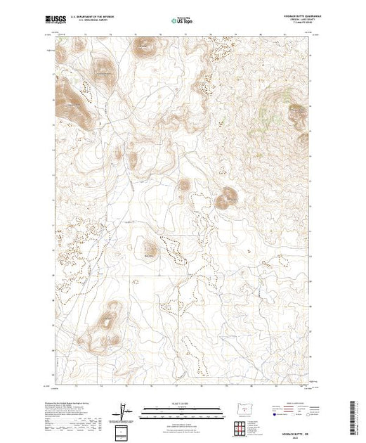 US Topo 7.5-minute map for Hogback Butte OR – American Map Store
