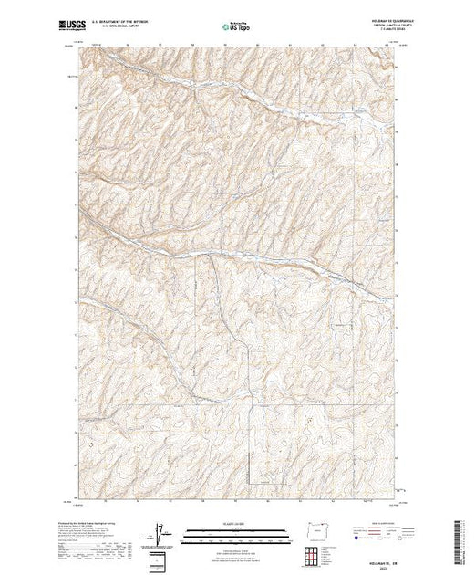 US Topo 7.5-minute map for Holdman SE OR – American Map Store
