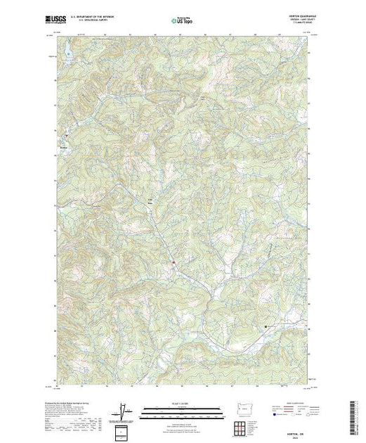 US Topo 7.5-minute map for Horton OR – American Map Store