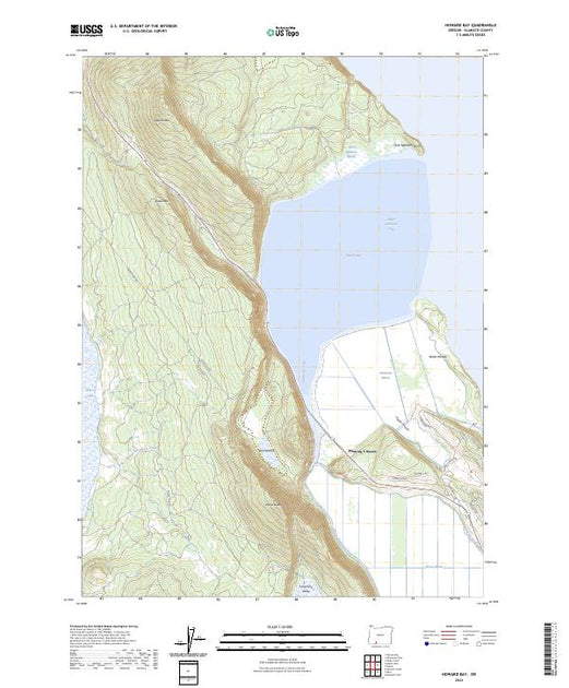 US Topo 7.5-minute map for Howard Bay OR – American Map Store
