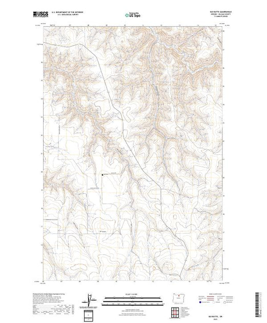 US Topo 7.5-minute map for Igo Butte OR – American Map Store