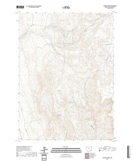 US Topo 7.5-minute map for Jackson Summit OR – American Map Store