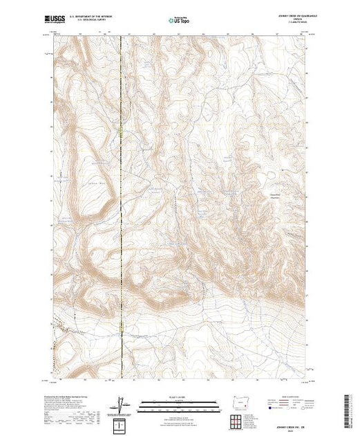 US Topo 7.5-minute map for Johnny Creek SW OR – American Map Store