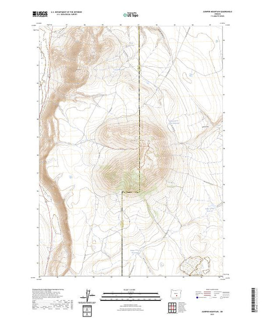 US Topo 7.5-minute map for Juniper Mountain OR – American Map Store