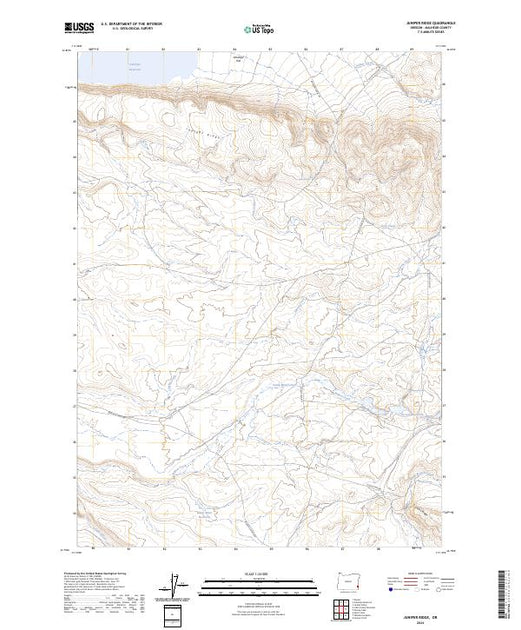 US Topo 7.5-minute map for Juniper Ridge OR – American Map Store