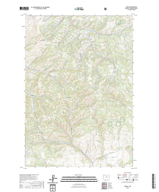 US Topo 7.5-minute map for Kinzua OR – American Map Store