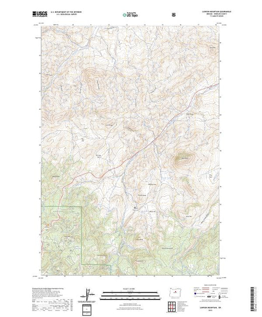 US Topo 7.5-minute map for Lawson Mountain OR – American Map Store
