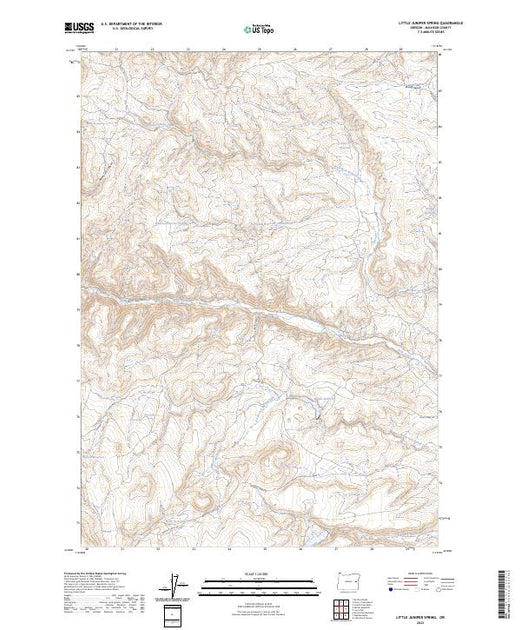US Topo 7.5-minute map for Little Juniper Spring OR – American Map Store