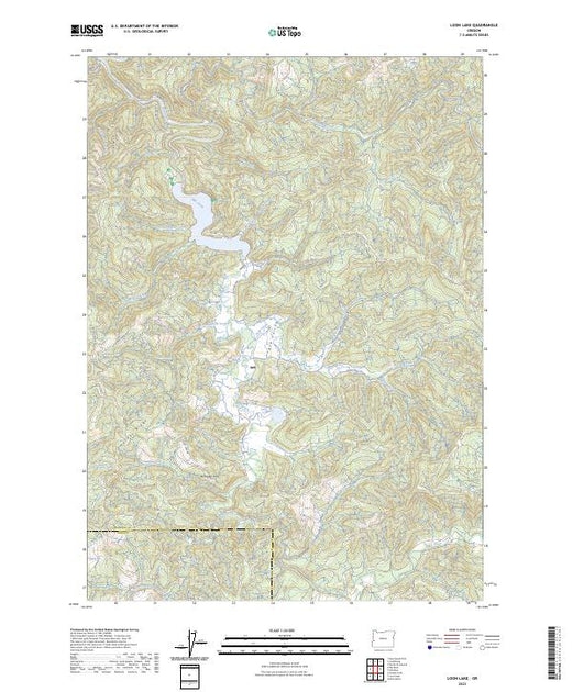 US Topo 7.5-minute map for Loon Lake OR – American Map Store