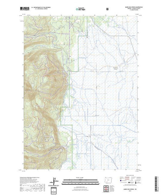 US Topo 7.5-minute map for Mares Egg Spring OR – American Map Store