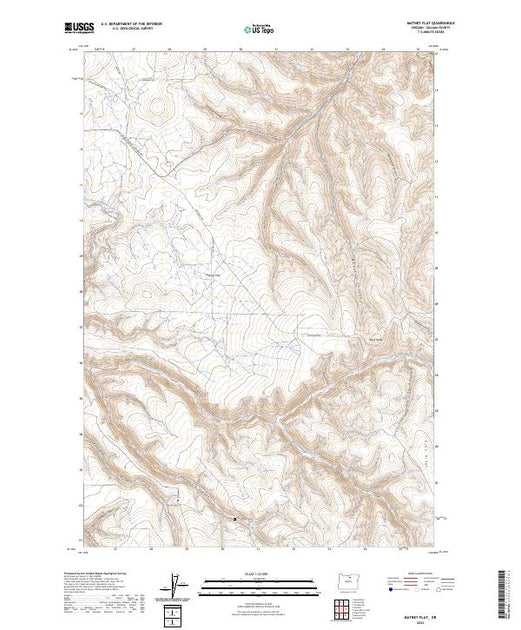 US Topo 7.5-minute map for Matney Flat OR – American Map Store