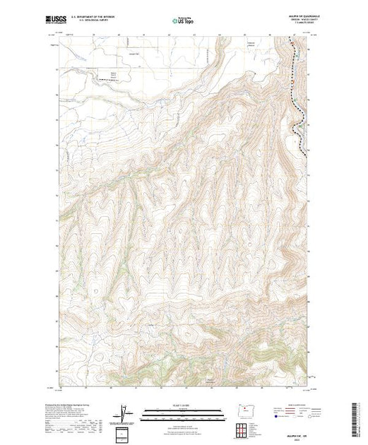 US Topo 7.5-minute map for Maupin SW OR – American Map Store