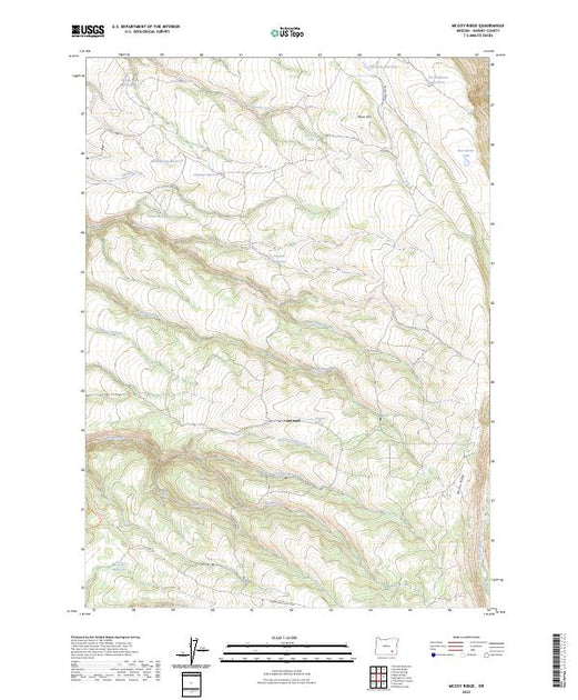 US Topo 7.5-minute map for McCoy Ridge OR – American Map Store