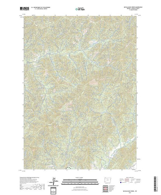 US Topo 7.5-minute map for McCullough Creek OR – American Map Store
