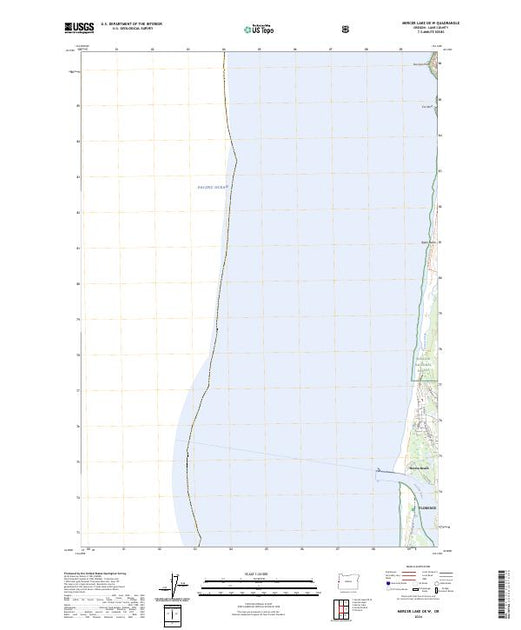 US Topo 7.5-minute map for Mercer Lake OE W OR – American Map Store