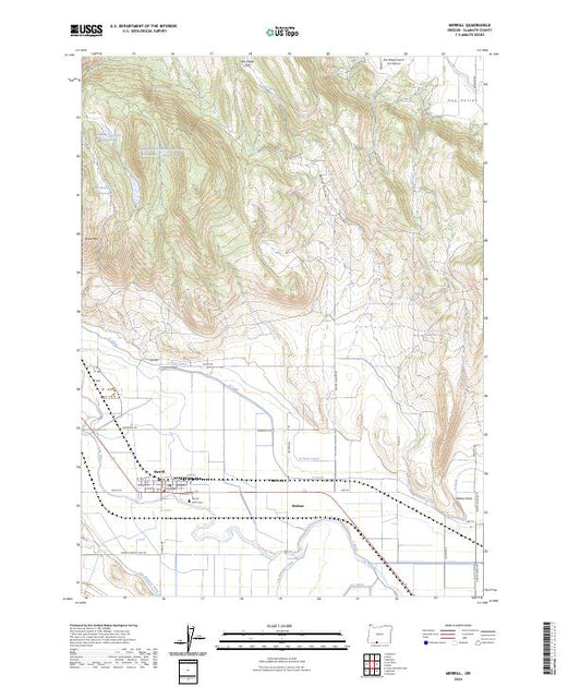 US Topo 7.5-minute map for Merrill OR – American Map Store