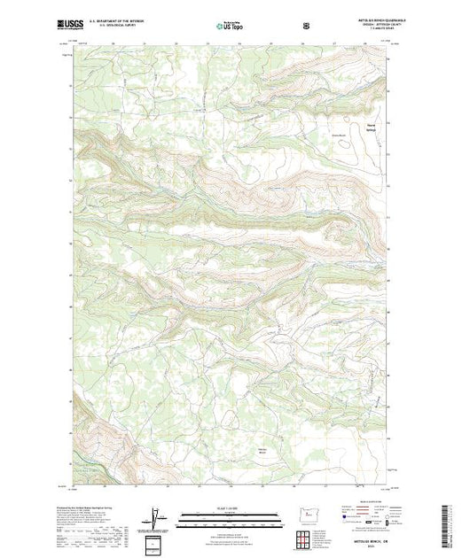 US Topo 7.5-minute map for Metolius Bench OR – American Map Store