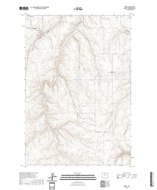 US Topo 7.5-minute map for Moro OR – American Map Store