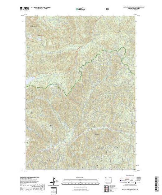 US Topo 7.5-minute map for Mother Lode Mountain OR – American Map Store