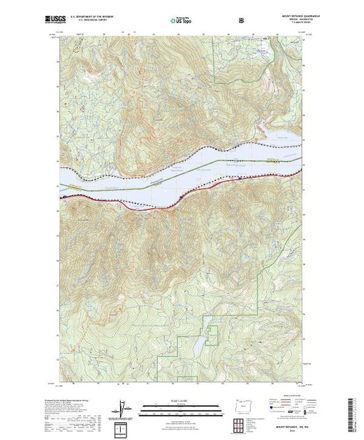 US Topo 7.5-minute map for Mount Defiance ORWA – American Map Store