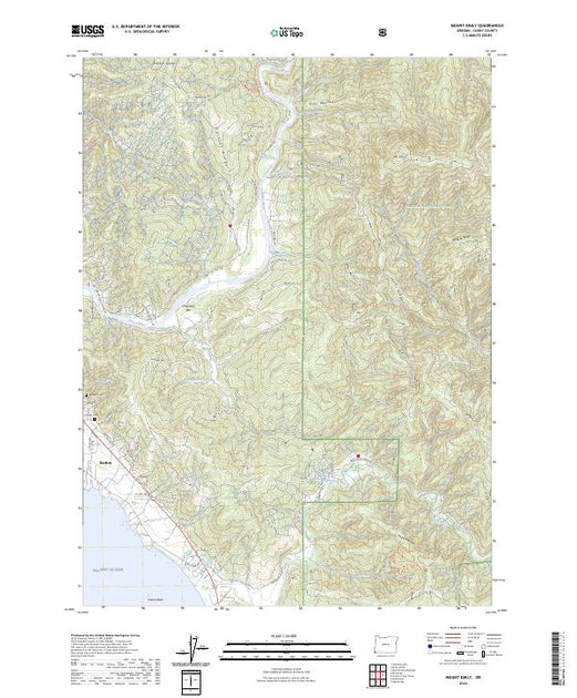US Topo 7.5-minute map for Mount Emily OR – American Map Store