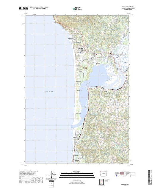 US Topo 7.5-minute map for Nehalem OR – American Map Store