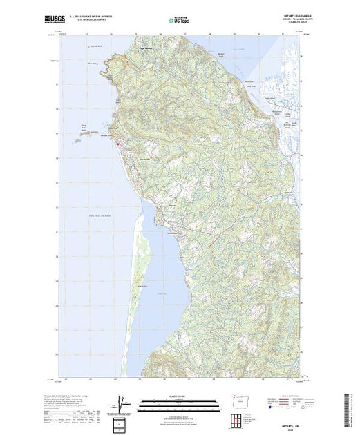 US Topo 7.5-minute map for Netarts OR – American Map Store