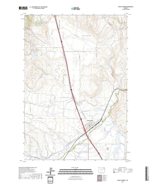 US Topo 7.5-minute map for North Powder OR – American Map Store
