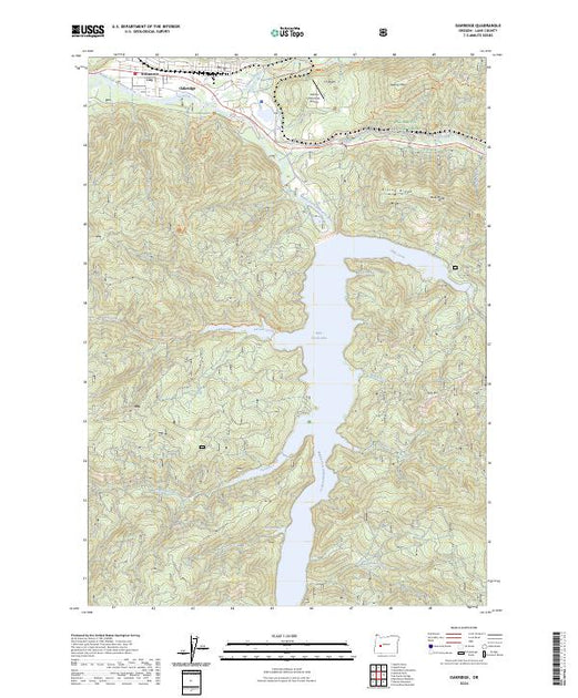 US Topo 7.5-minute map for Oakridge OR – American Map Store