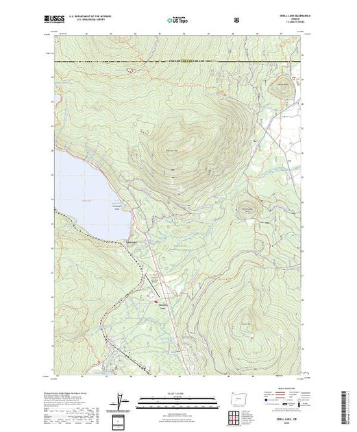 US Topo 7.5-minute map for Odell Lake OR – American Map Store