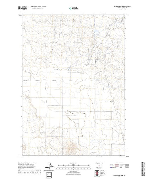 US Topo 7.5-minute map for Peters Creek Sink OR – American Map Store