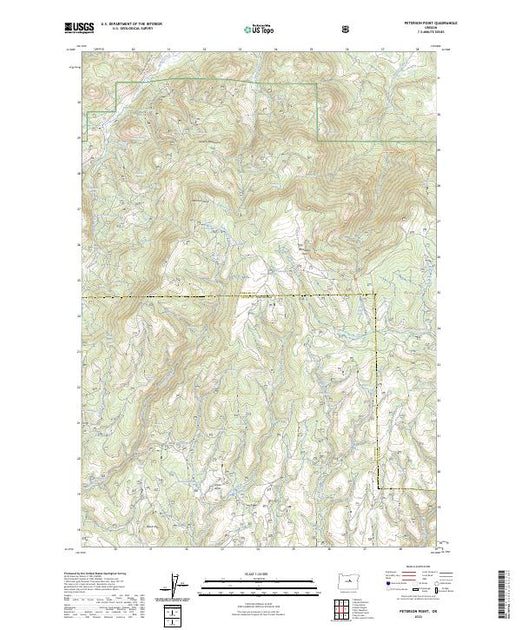 US Topo 7.5-minute map for Peterson Point OR – American Map Store