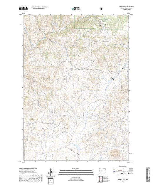 US Topo 7.5-minute map for Pringle Flat OR – American Map Store