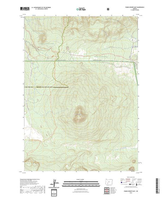 US Topo 7.5-minute map for Pumice Desert East OR – American Map Store