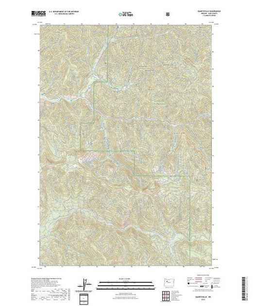 US Topo 7.5-minute map for Quartzville OR – American Map Store