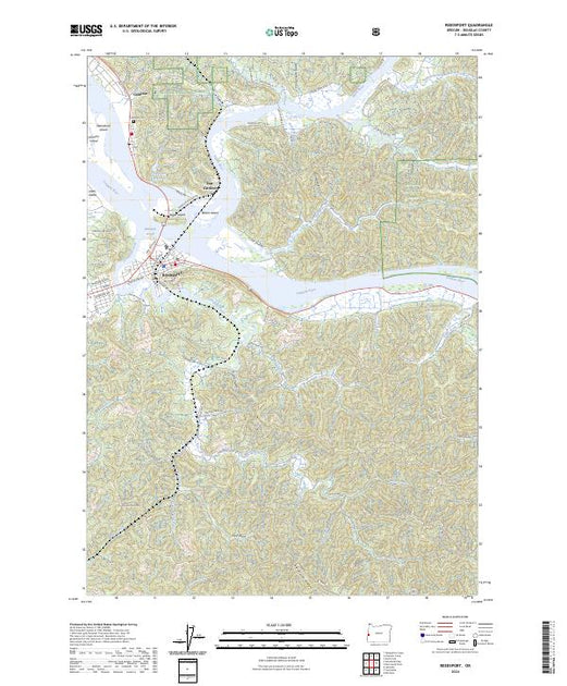 US Topo 7.5-minute map for Reedsport OR – American Map Store