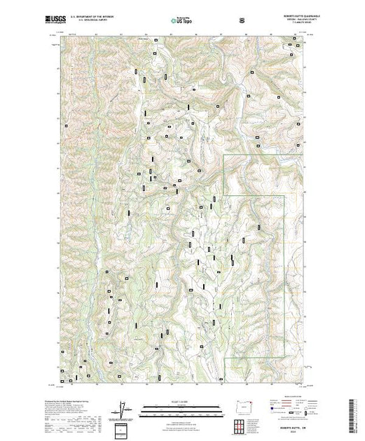 US Topo 7.5-minute map for Roberts Butte OR – American Map Store